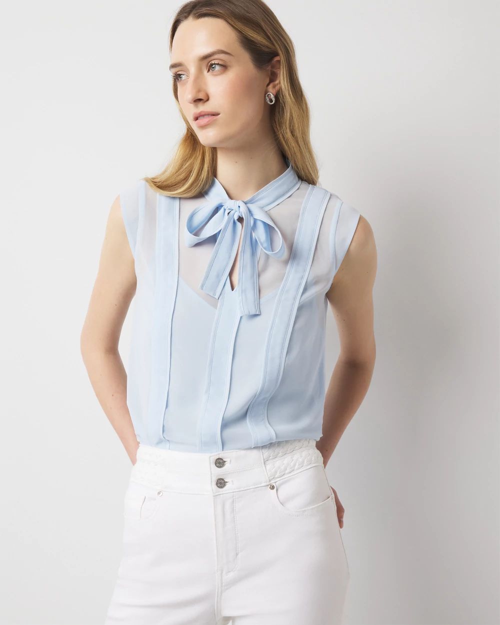 Tie-Neck Shell | White House Black Market